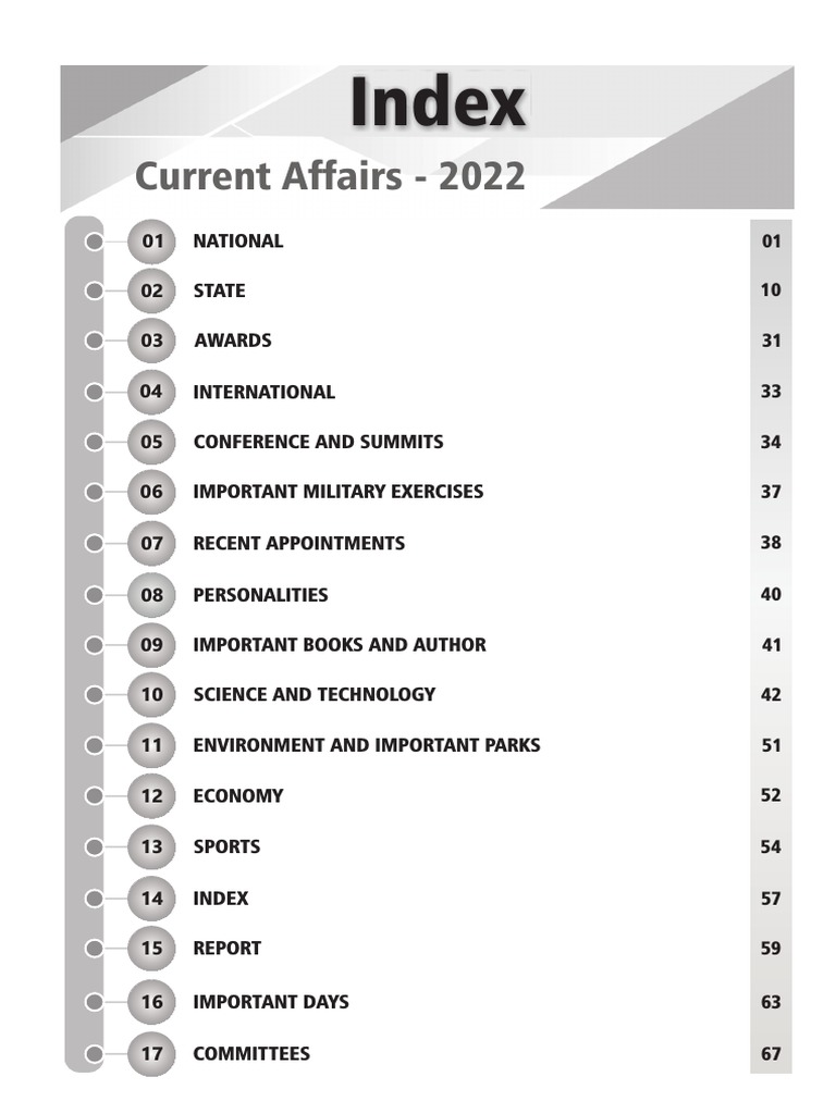 Group - I Prelims Current Affairs - 2022 | PDF | Business