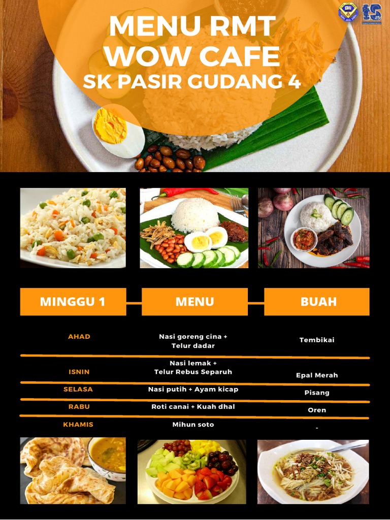 Menu RMT SK Pasir Gudang 4 Tahun 2023 | PDF