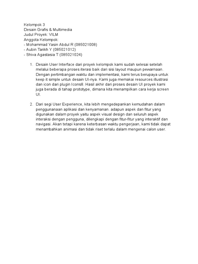 Makalah Identifikasi Proyek UI - UX Design | PDF