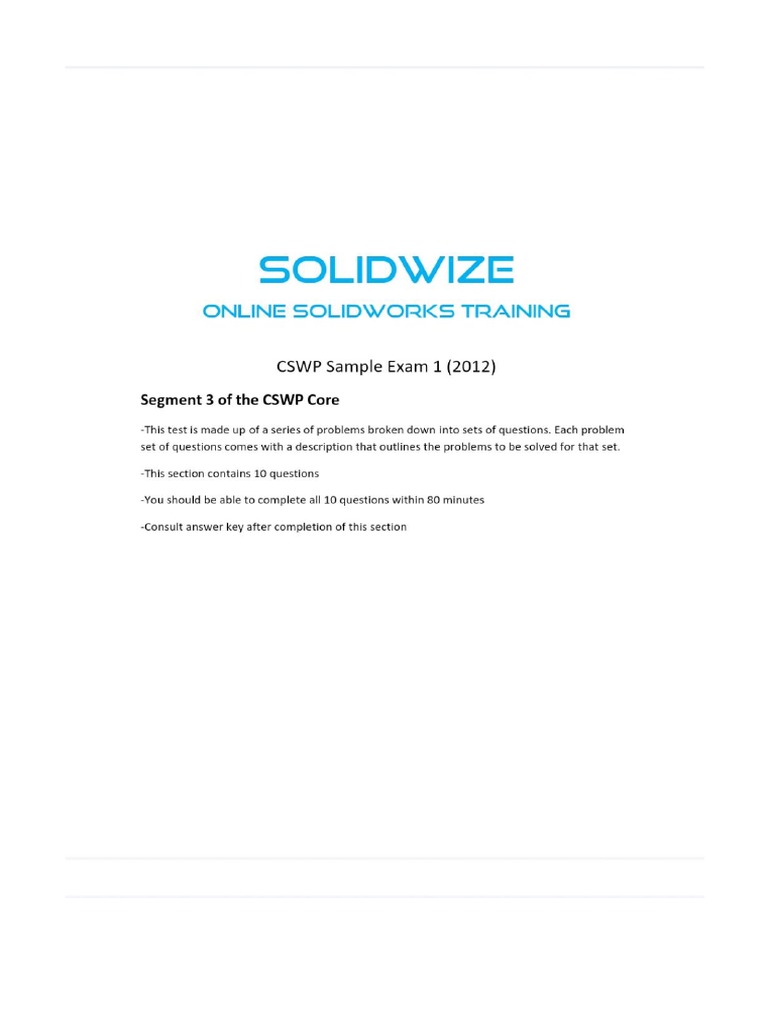 Sample Exam 01 - CSWP Segment 3 - 복사본 | PDF