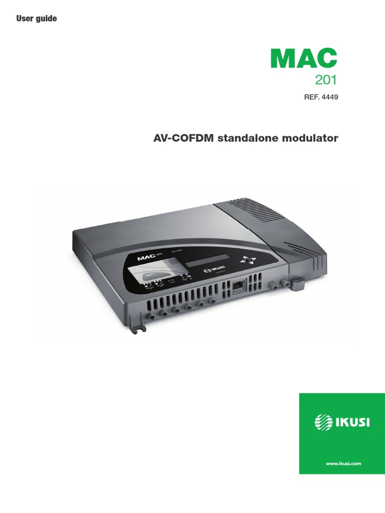 MAC201 Manual | PDF | Menu (Computing) | Electrical Connector