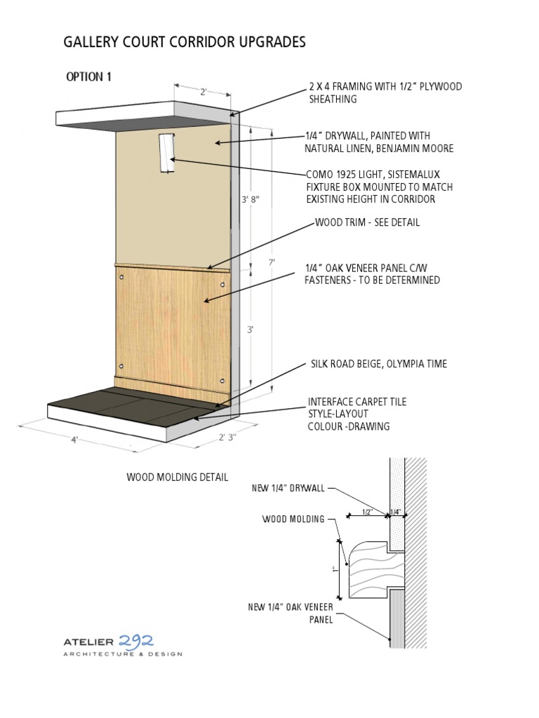 Gallery Court Corridor Upgrade Plans | PDF | Wood | Building Materials