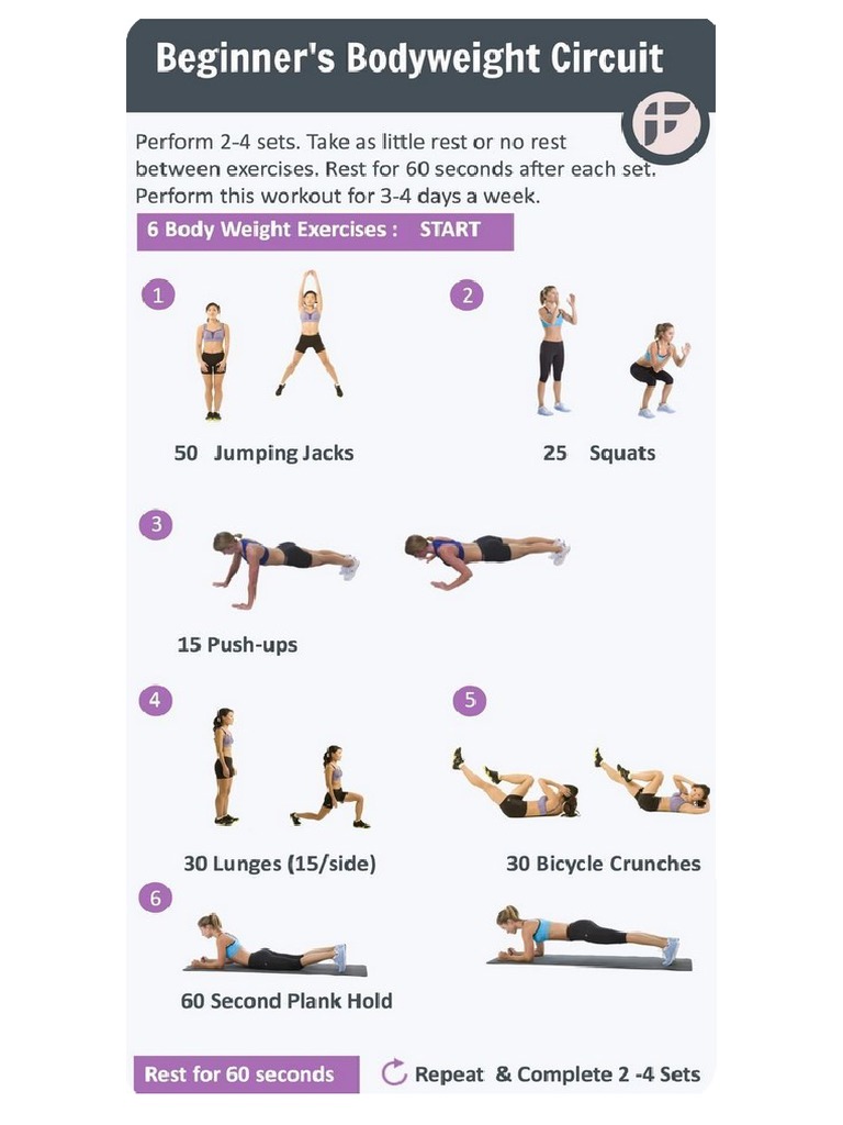 Begginers Bodyweight Workout | PDF