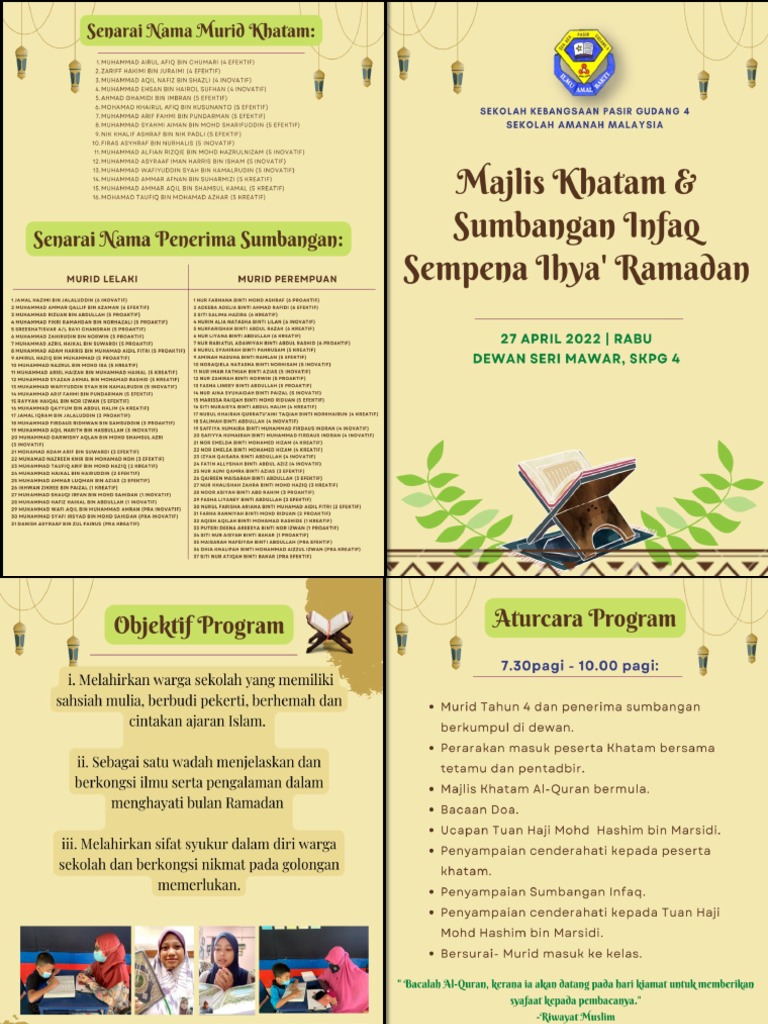 Buku Program Ihya' Ramdan SKPG4 2022 | PDF