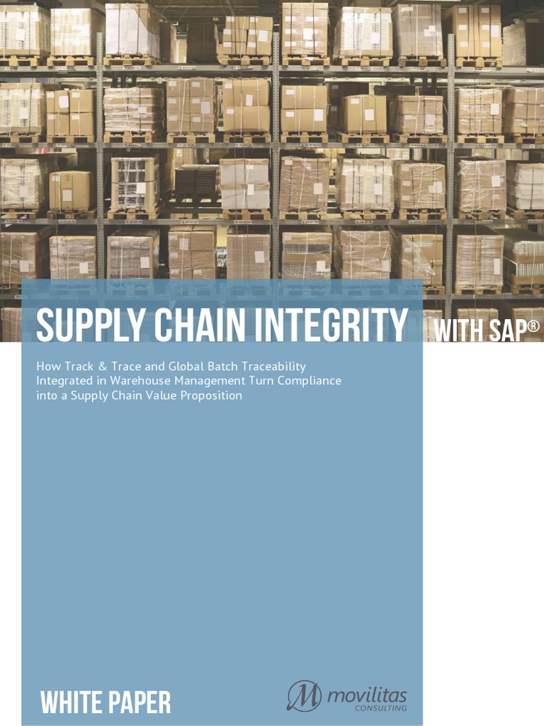 Supply Chain Integrity - SAP | PDF