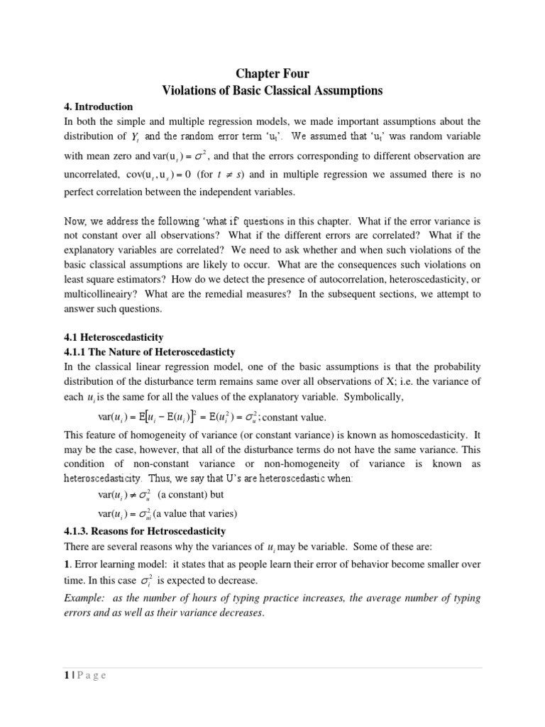 Chapter 4 Acct Pdf Multicollinearity Ordinary Least Squares