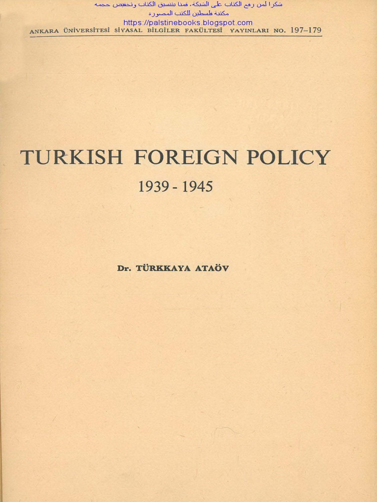 Noor-Book.com سياسة تركيا الخارجية بين عامي 1939 و 1945 تورك كايا أتا ...