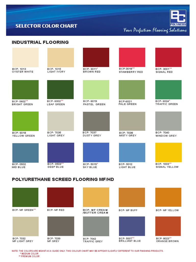 COLOR CHART - Ver.5 | PDF