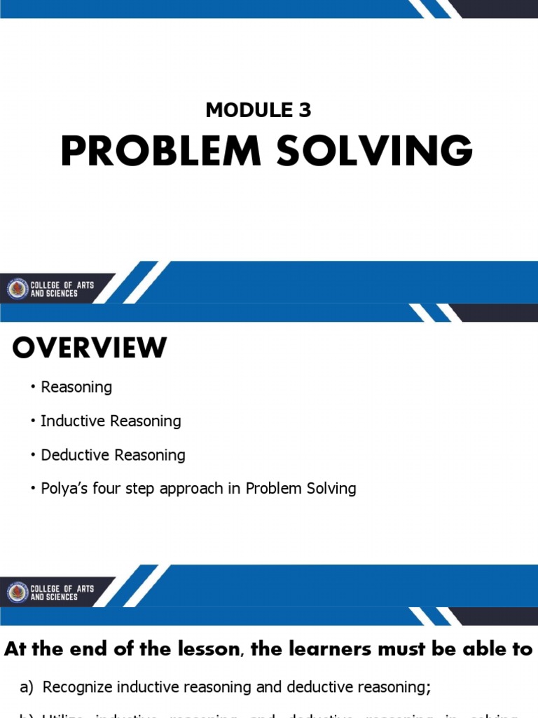 Module 3. Problem Solving | PDF