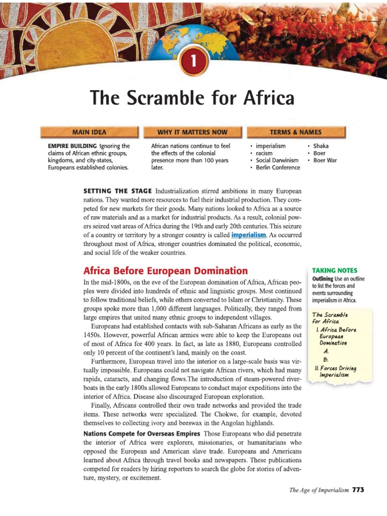 1 The Scramble For Africa | PDF