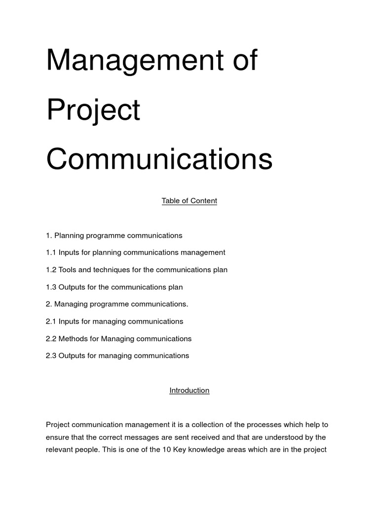 Project Communications Management Guide | PDF | Communication | Project ...