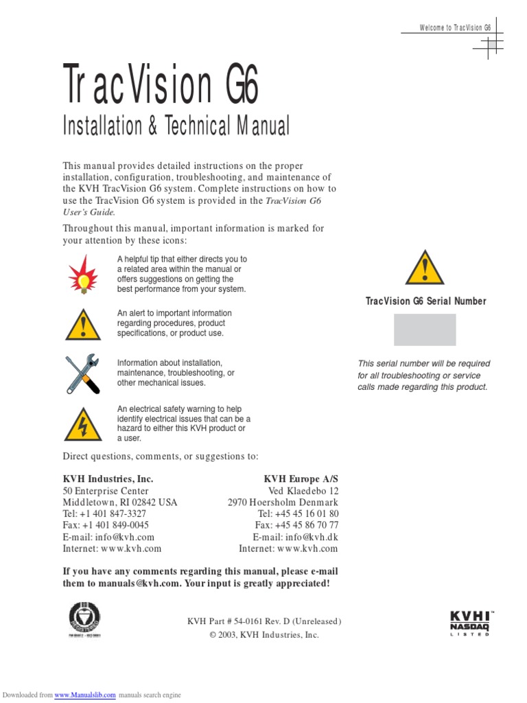Tracvision g6 Manual | Download Free PDF | Radar | Antenna (Radio)