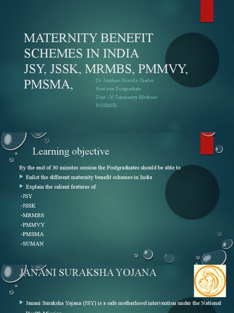 Maternity Benefit Schemes OBG | PDF | Pregnancy | Social Programs