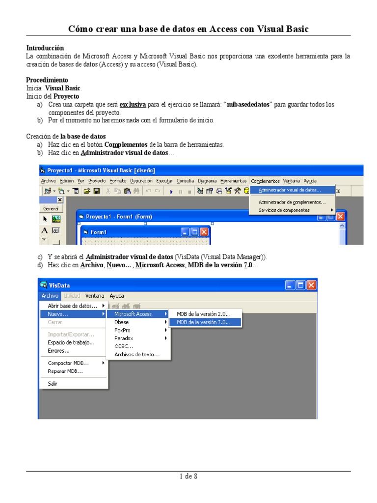 Base de Datos Visual Basic | PDF