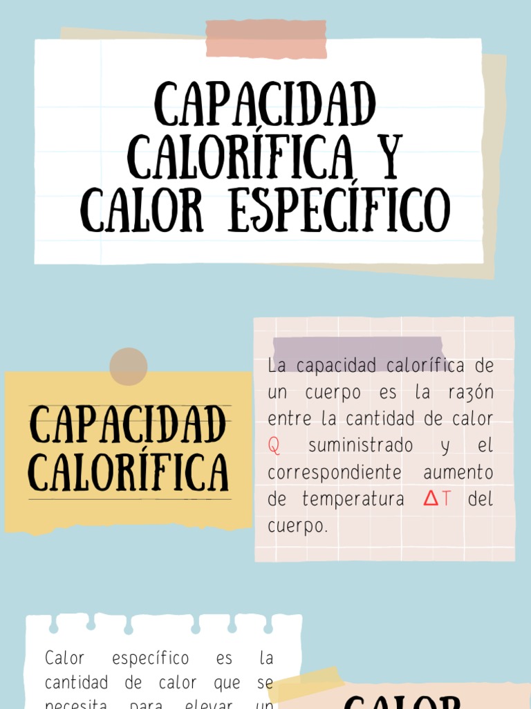 Capacidad calorífica y calor específico | PDF