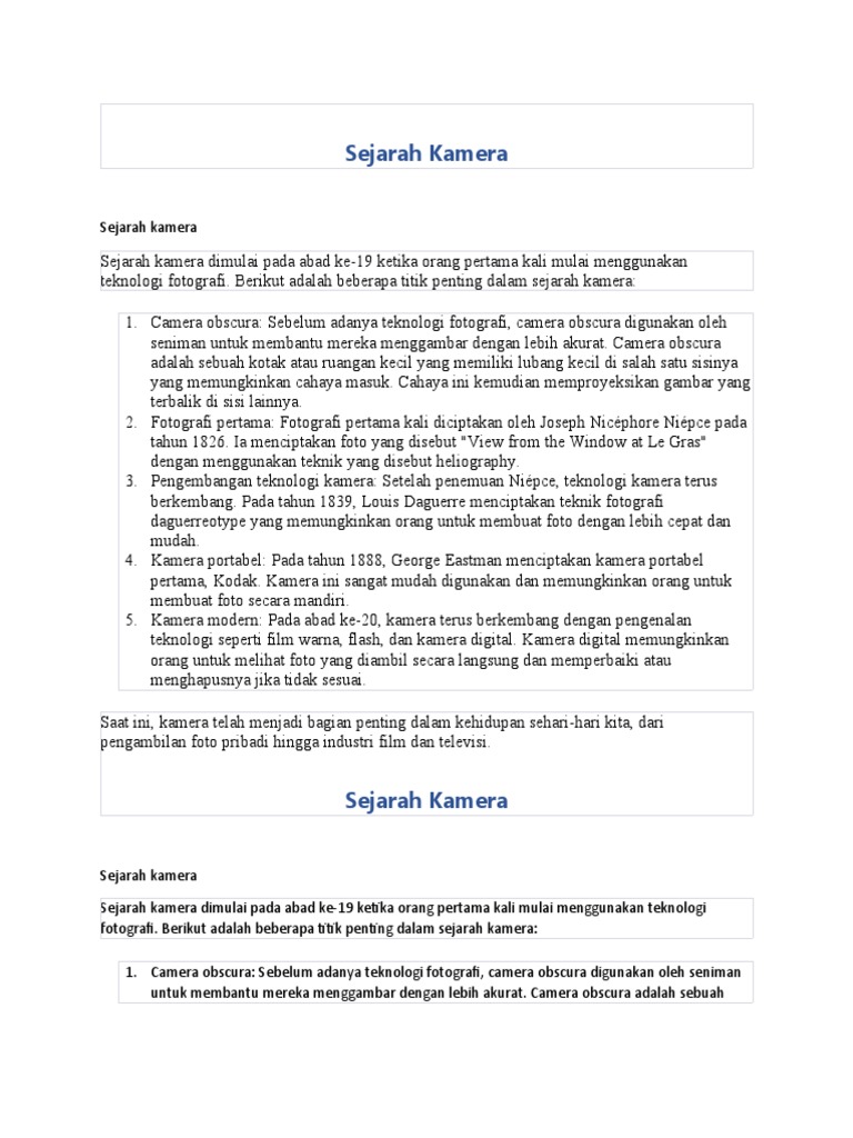 Penemuan Kamera dan Heliography | PDF