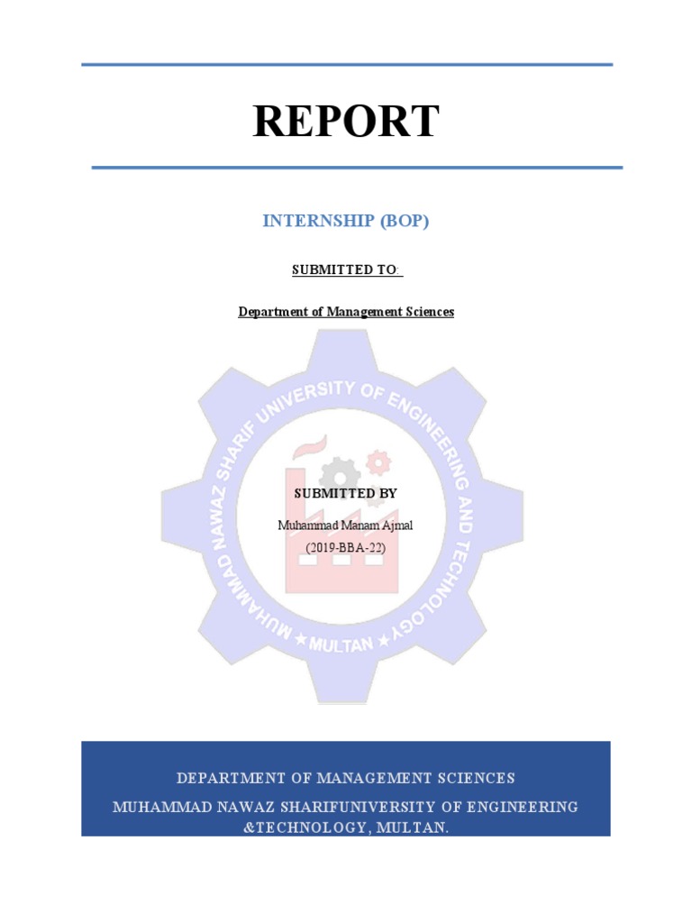 BOP Internship Report Overview | PDF | Banks | Debit Card