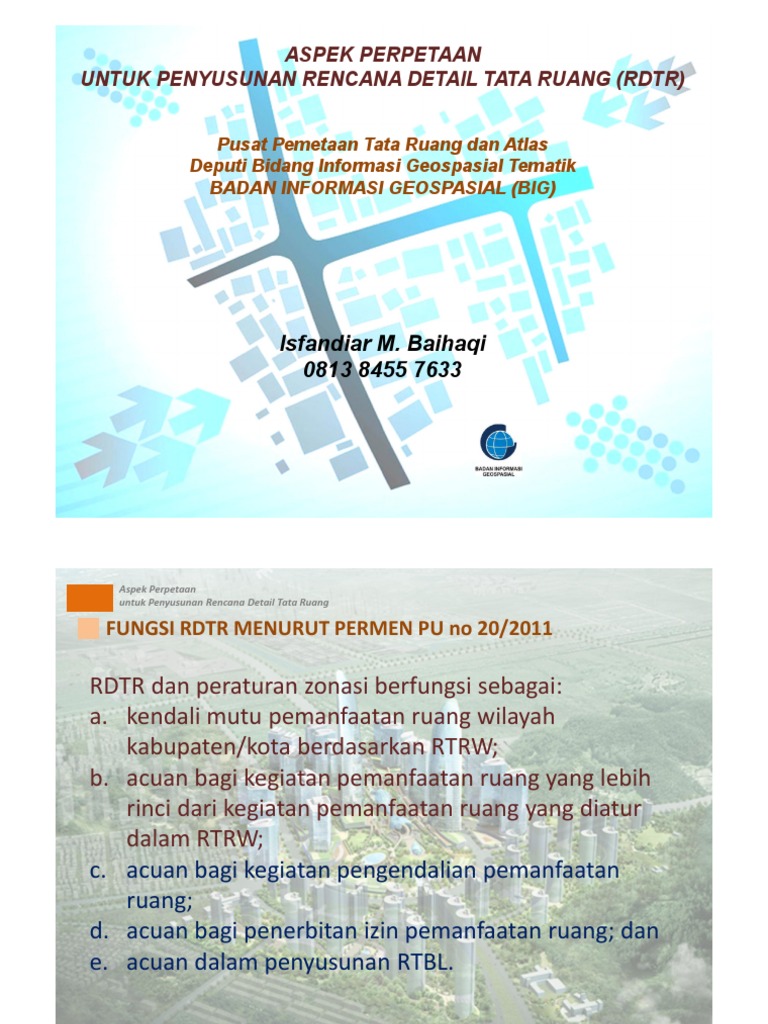 Aspek Perpetaan Pada Penyusunan RDTR - Mei2014 | PDF