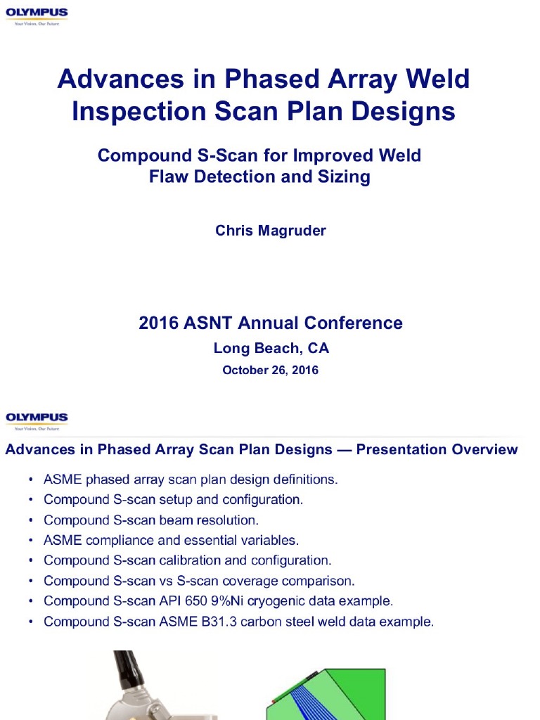 Advances in Phased Array Weld Inspection Scan Plan Designs Apiasme ...