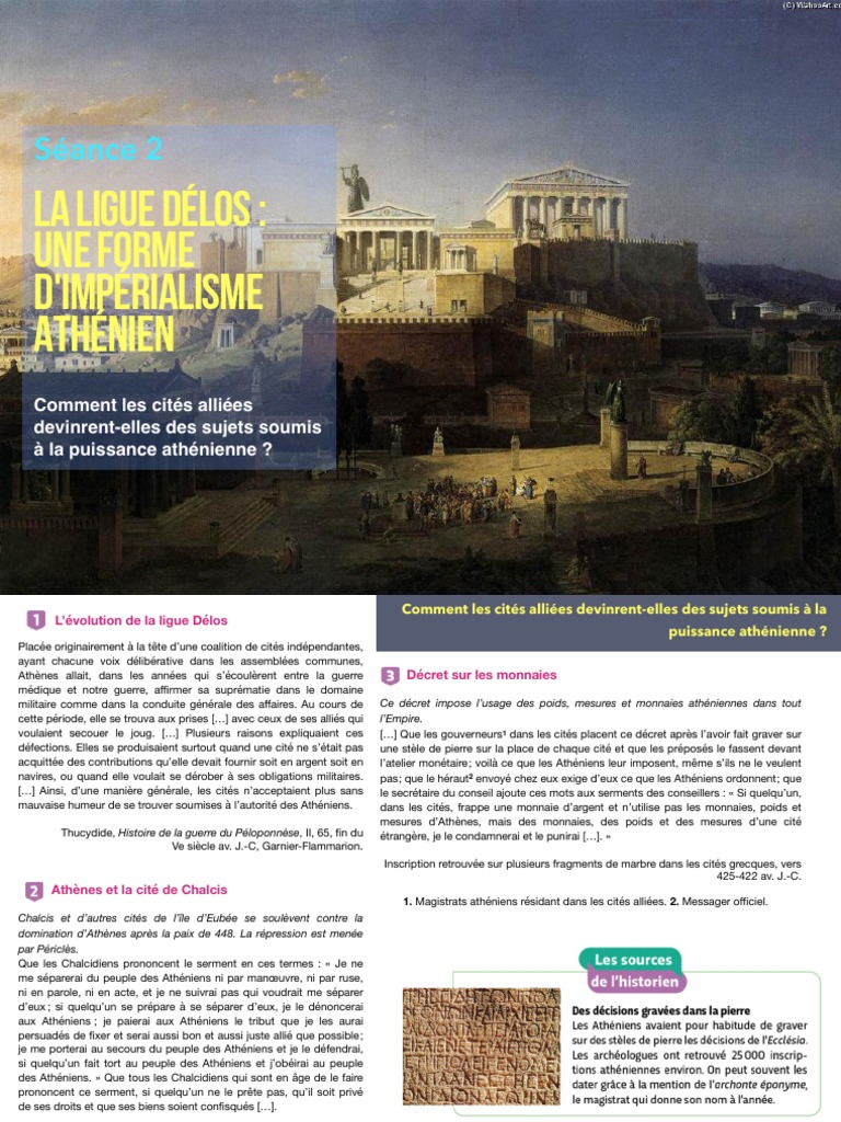 Séance 2 - La Ligue Délos: Une Forme D'impérialisme Athénien | PDF