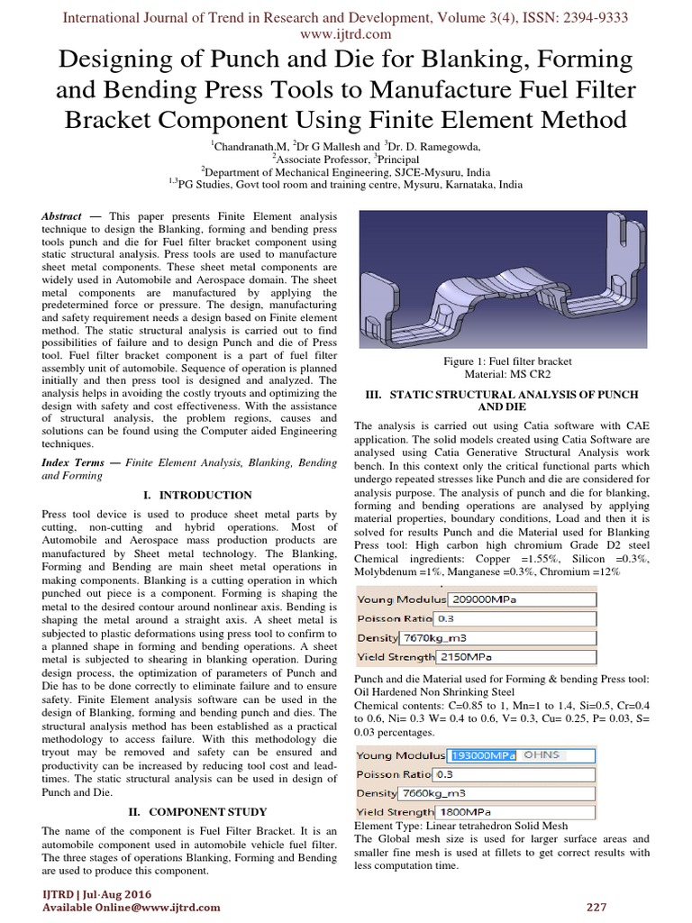 simple blanking tool journal | PDF