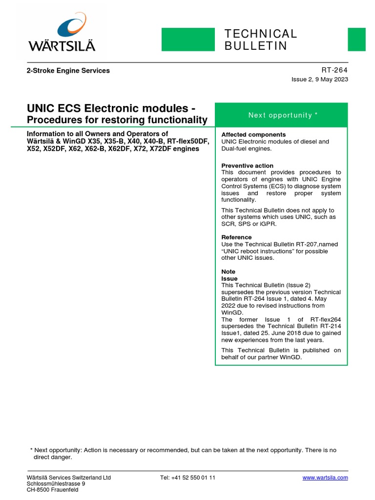 UNIC ECS Electronic Modules - Procedures For Restoring Functionality ...