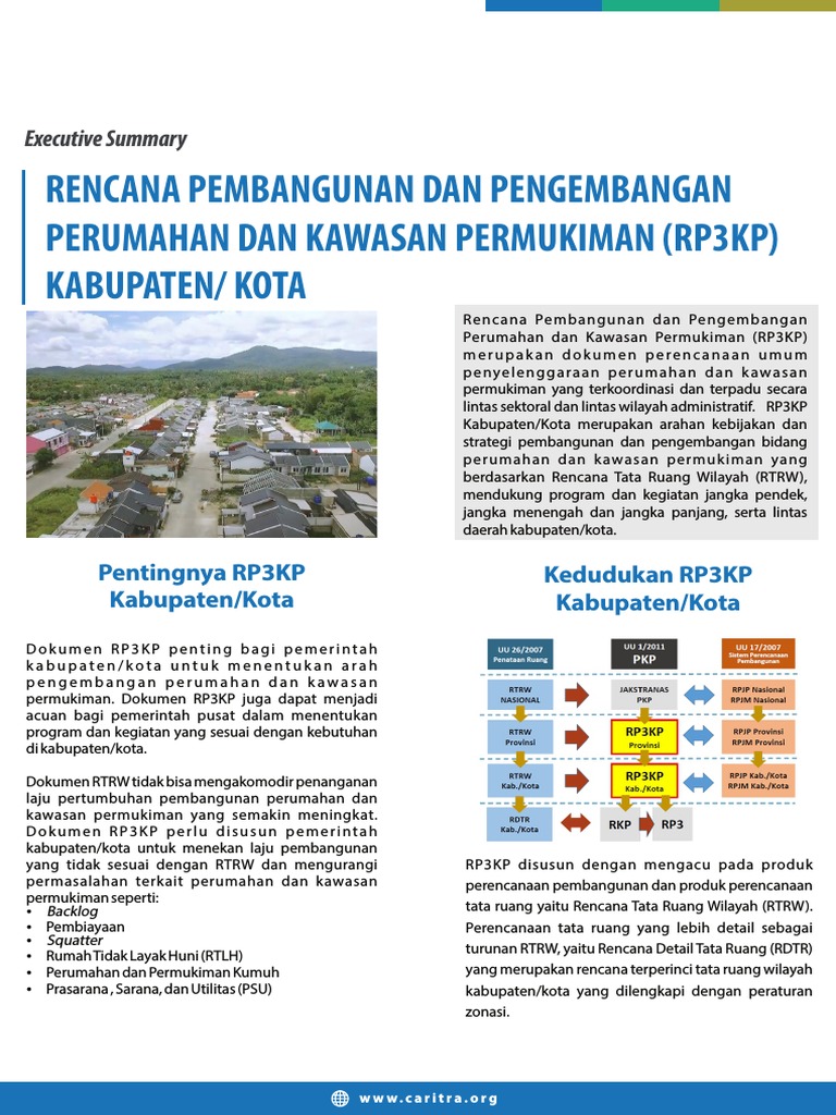 Rencana Pembangunan RP3KP Kabupaten/Kota | PDF