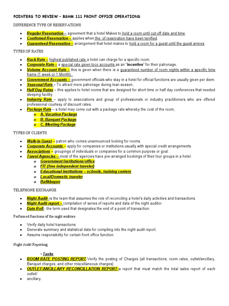 BSHM 111 - Reviewer | PDF