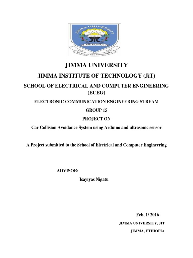 Jimma University: Jimma Institute of Technology (Jit) | PDF | Arduino | Power Supply