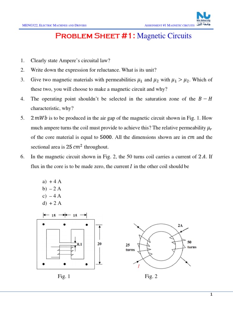 P-Shaae 01 Magnetic Circuits | PDF