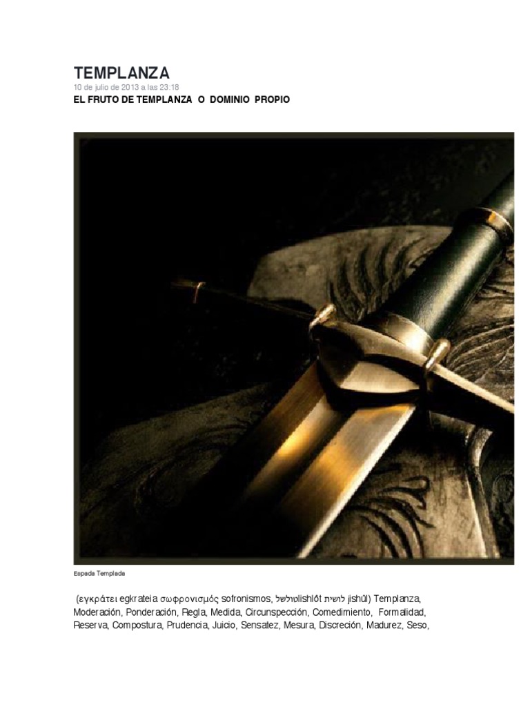 Templanza | PDF | Jesús | Cristo (título)