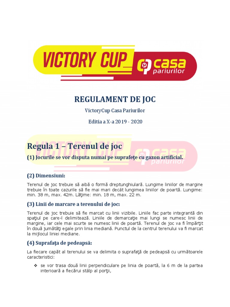 Regulament Joc | PDF