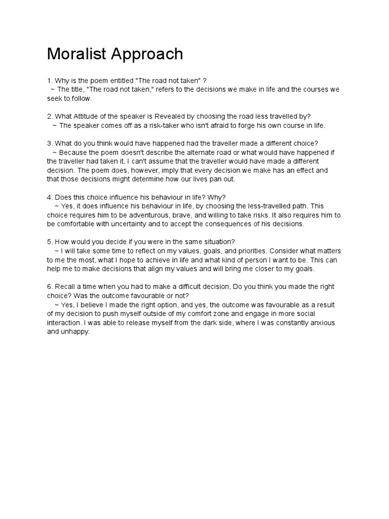 Choices and Consequences in Life Decisions | PDF
