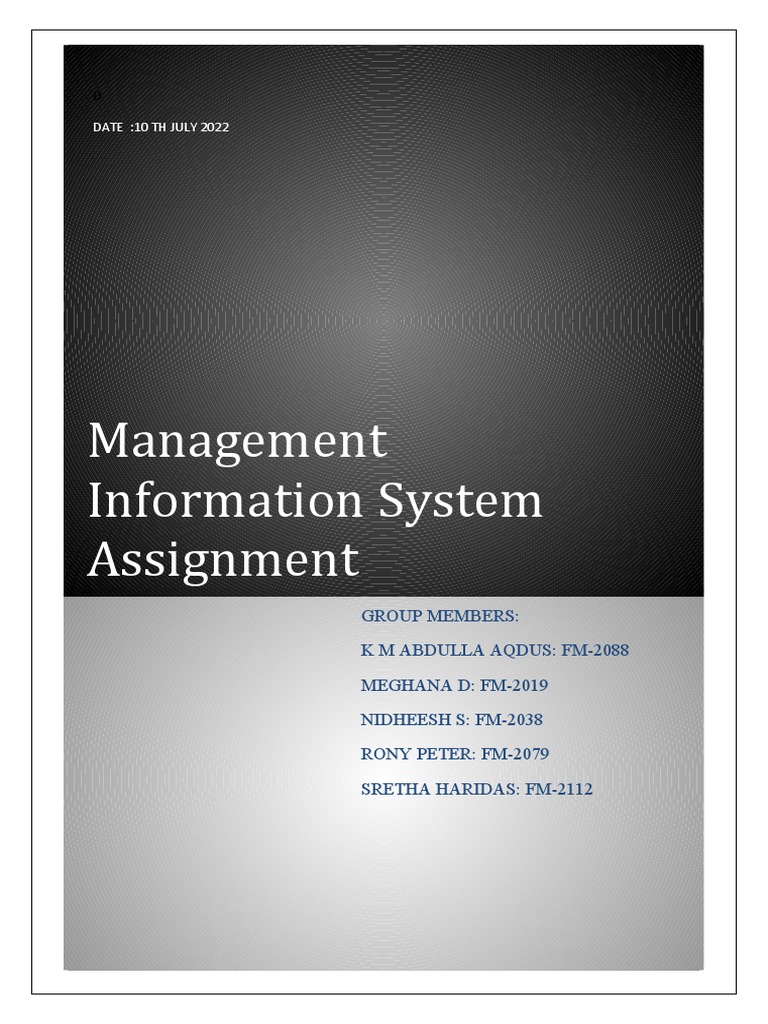 Mis Assignment | Download Free PDF | Customer Relationship Management | Marketing