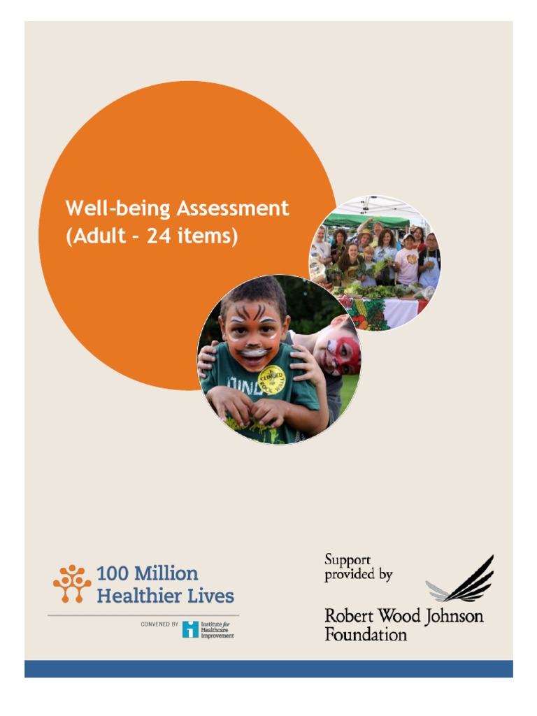 Well Being Assessment - Adult | PDF | Race And Ethnicity In The United ...