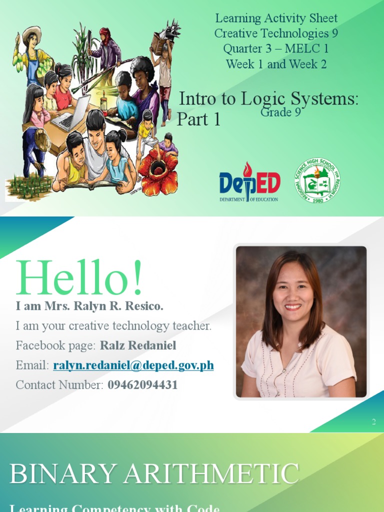 Intro to Logic Systems for Grade 9 | PDF | Logic Gate | Boolean Algebra