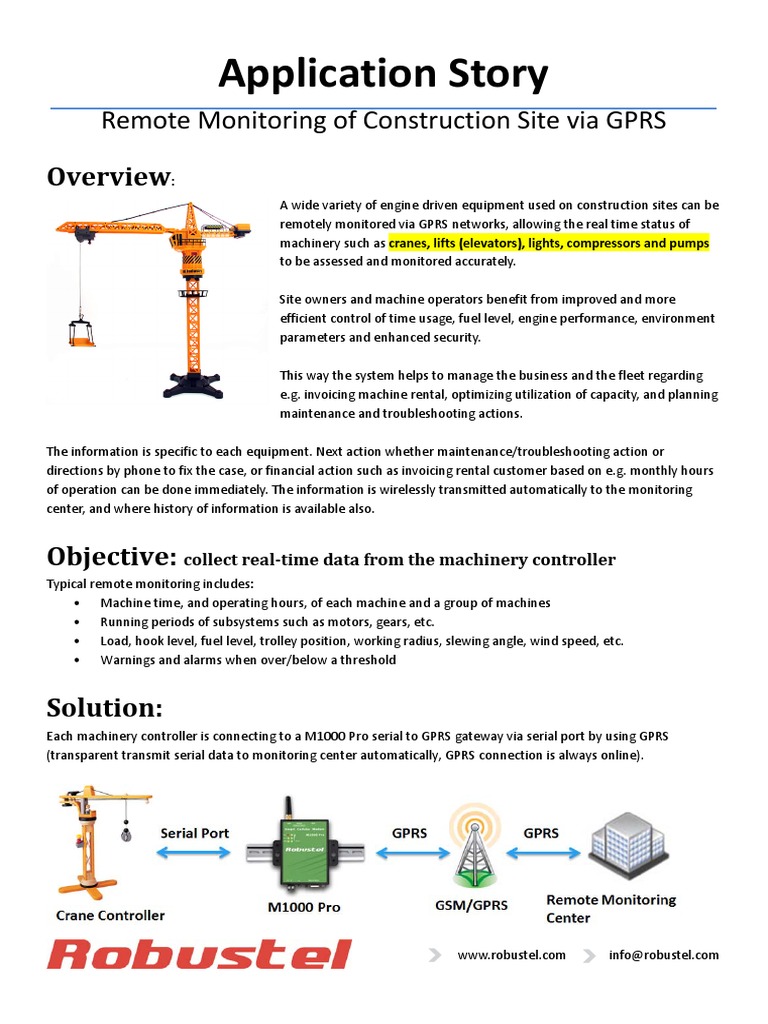 Robustel - M1000 Pro - AS - Remote Monitoring of Construction Site Via ...