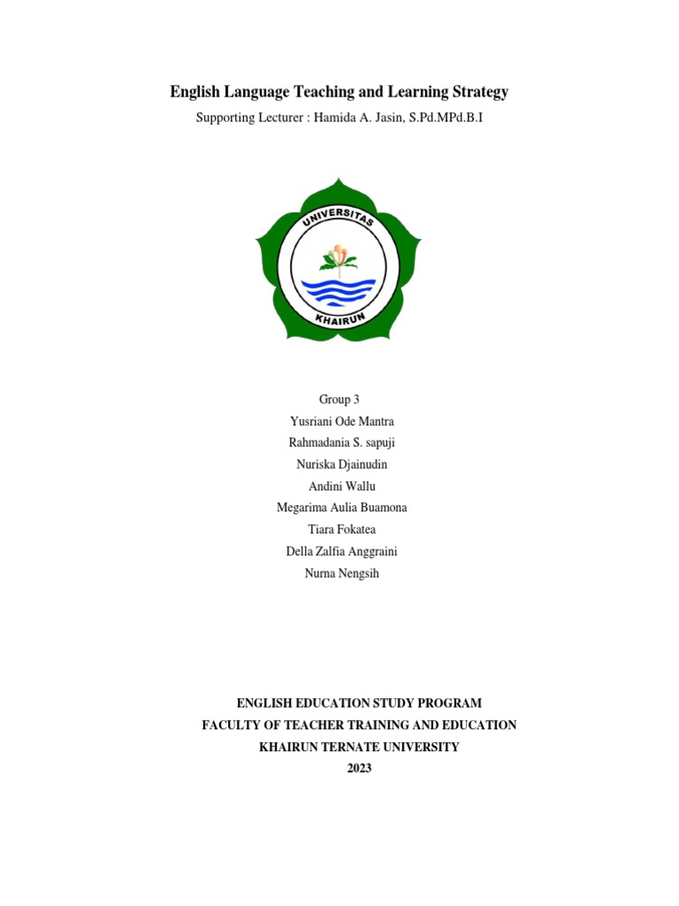 English Language Teaching and Learning Strategy | PDF | Second Language | Learning