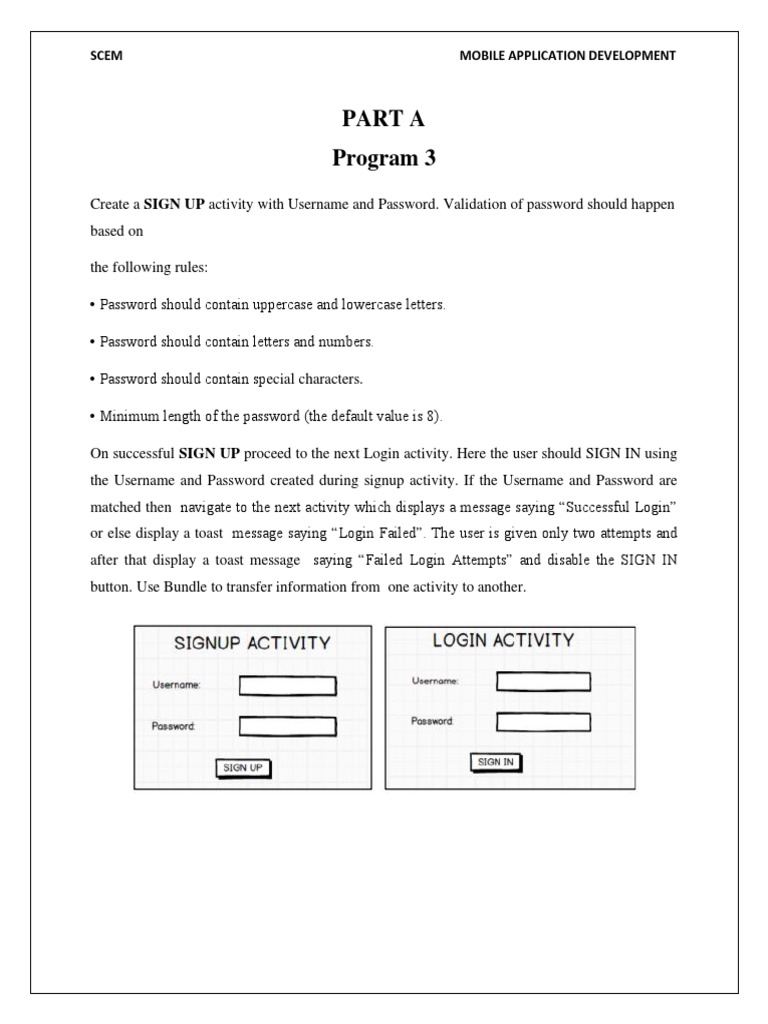 Lab Program 3 | PDF | Android (Operating System) | Password Lab Program 3 | PDF | Android (Operating System) | Password