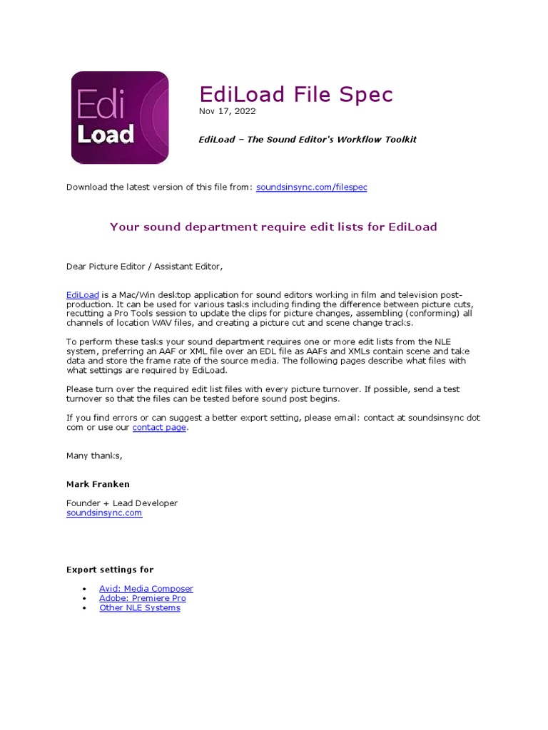 EdiLoad File Spec | PDF | Computing | Software