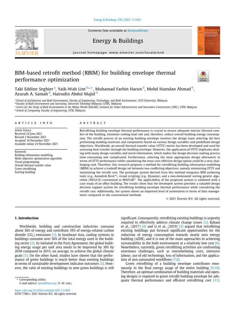 Energy & Buildings | PDF | Efficient Energy Use | Heat Transfer