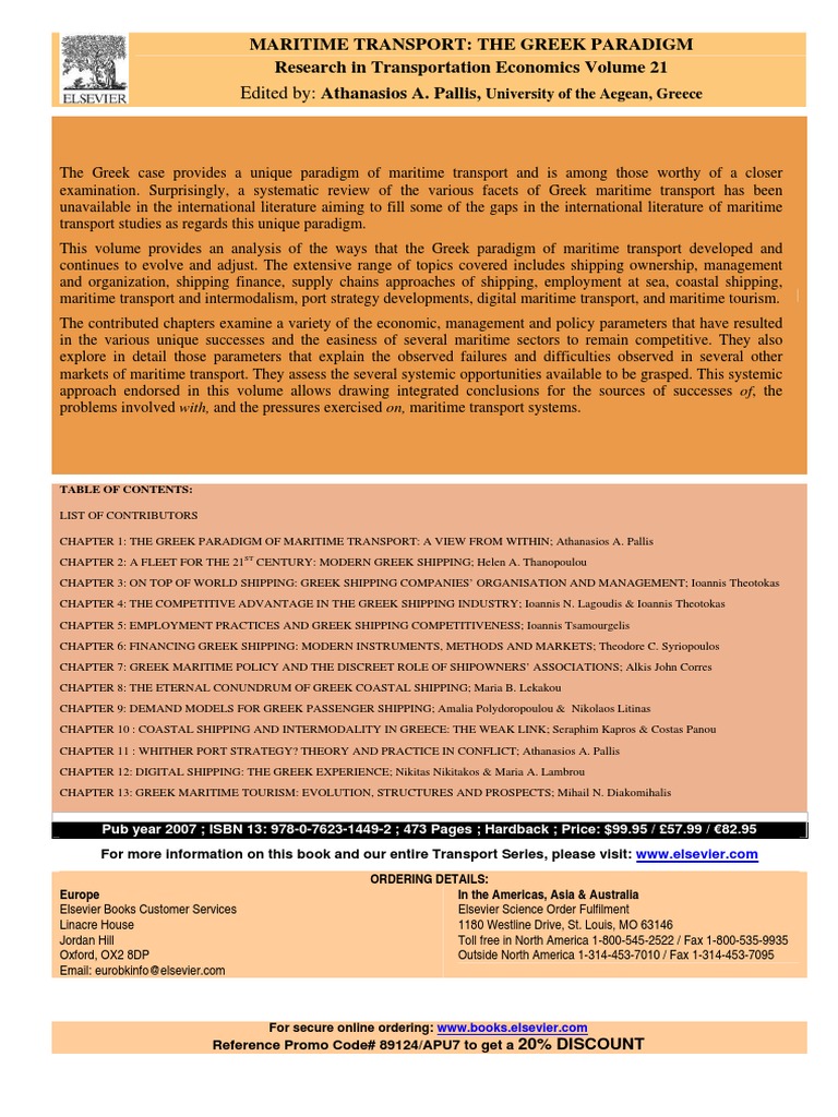 Maritime Transport The Greek Paradigm | PDF | Greece | Transport