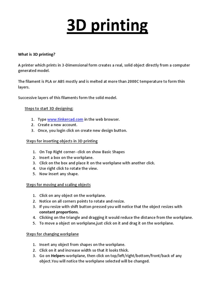 3D Printing | PDF | 3 D Printing | 3 D Computer Graphics