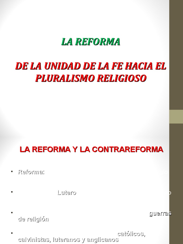 Reforma y Contrarreforma: Resumen Clave | PDF | Iglesia Católica ...