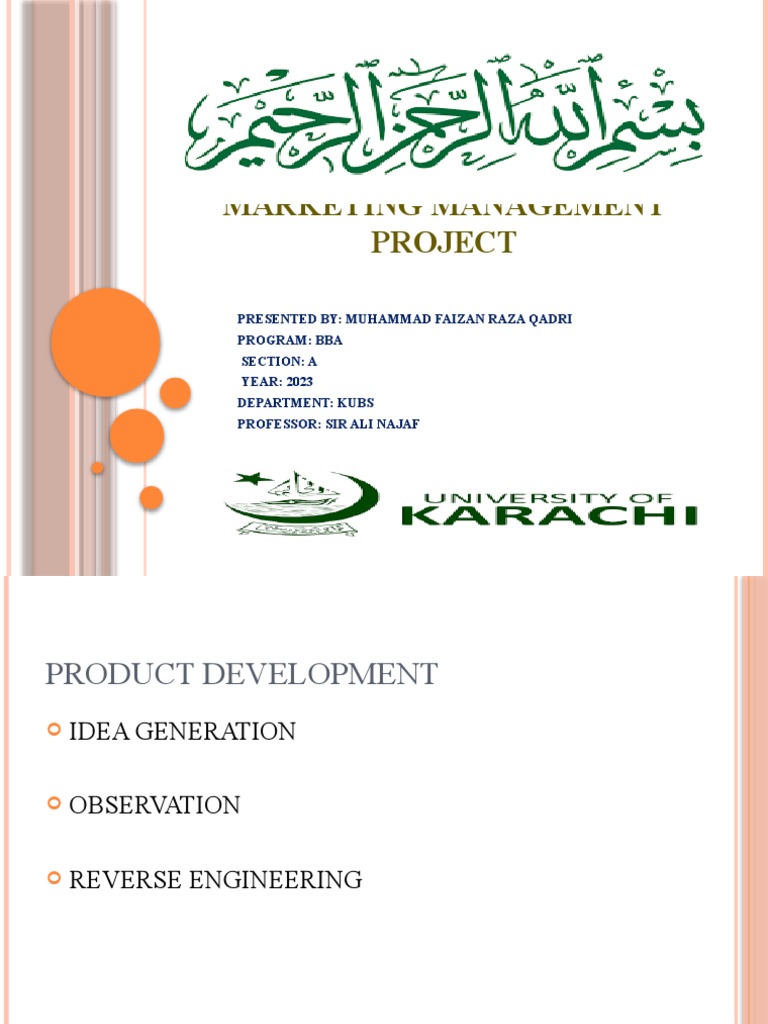 Marketing Management Project | PDF