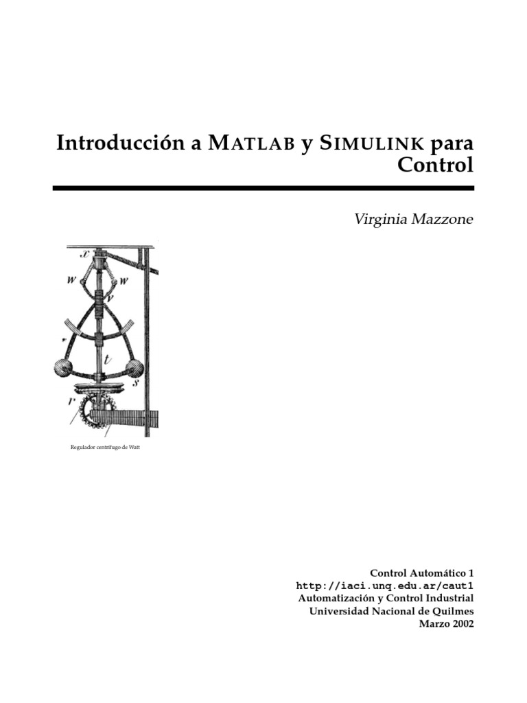 MATLAB y SIMULINK para Control | PDF | Fracción (Matemáticas) | Vector ...