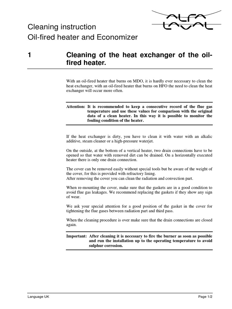 Cleaning Instructions TFO and ECO | PDF | Nozzle | Physical Sciences