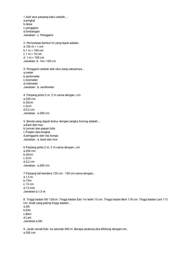 Soal SD | PDF | Seni