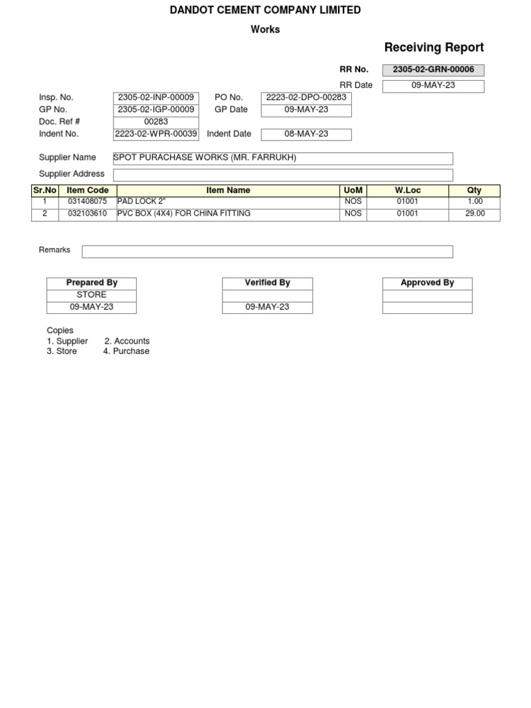 Spot Purchase 1 | PDF