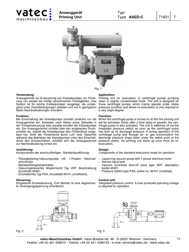 VATEC Maschinenbau, Ased - C Priming Unit | PDF